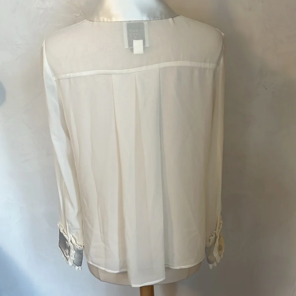 Edward Achour | Tops | Edward Achour Paris Ivory Blouse Woversized ...